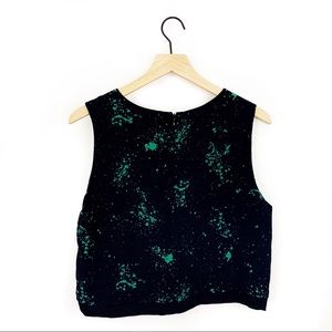 A.L.C. | Tops | Alc Silk Splatter Print Crop Top | Poshmark